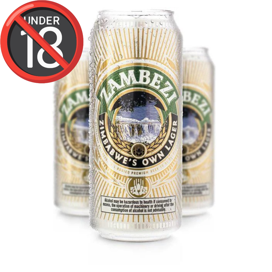Zambezi Lager 440ml Can - Premium Zimbabwean Beer | 4.7% ABV – The Weston Biltong Company